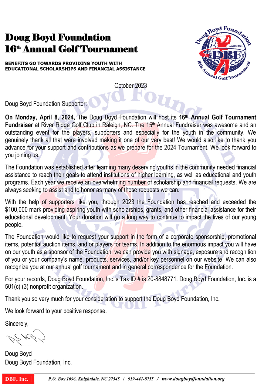 Sponsors - Doug Boyd Foundation
